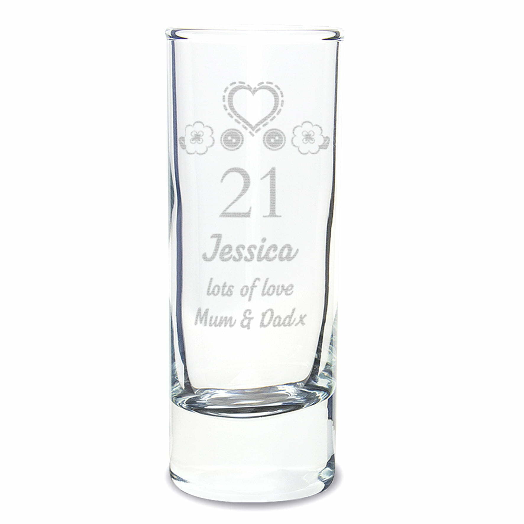 Personalised Birthday Craft Shot Glass Engraved | Personalised Bottle ...