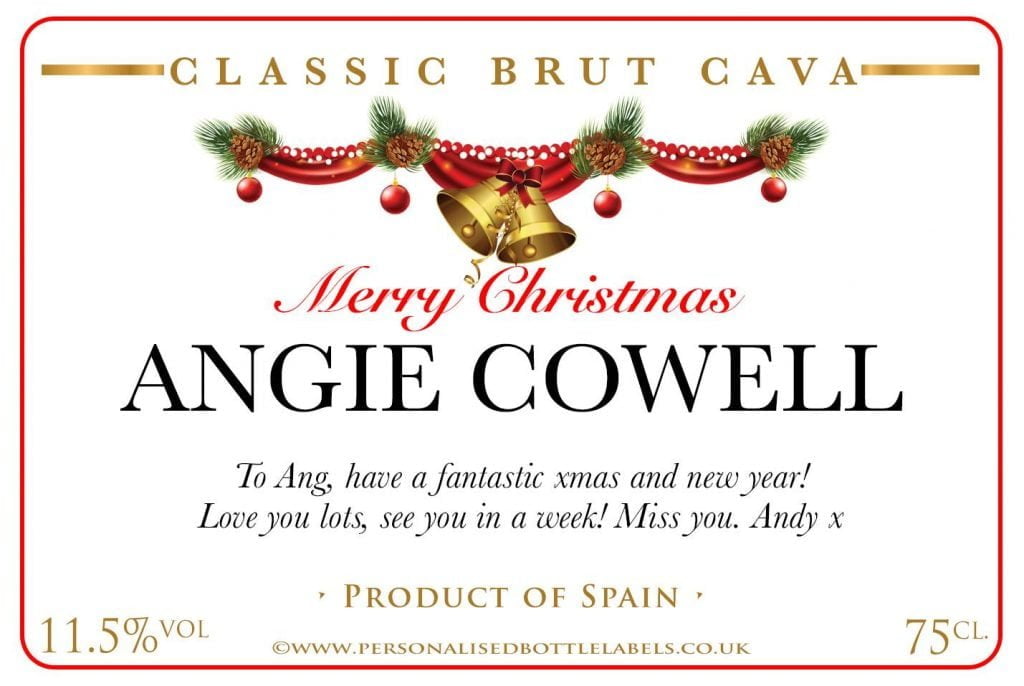 Personalised Cava Labels | Personalised Bottle Labels