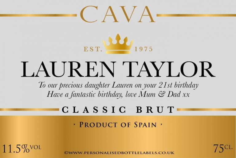 Personalised Cava Labels | Personalised Bottle Labels