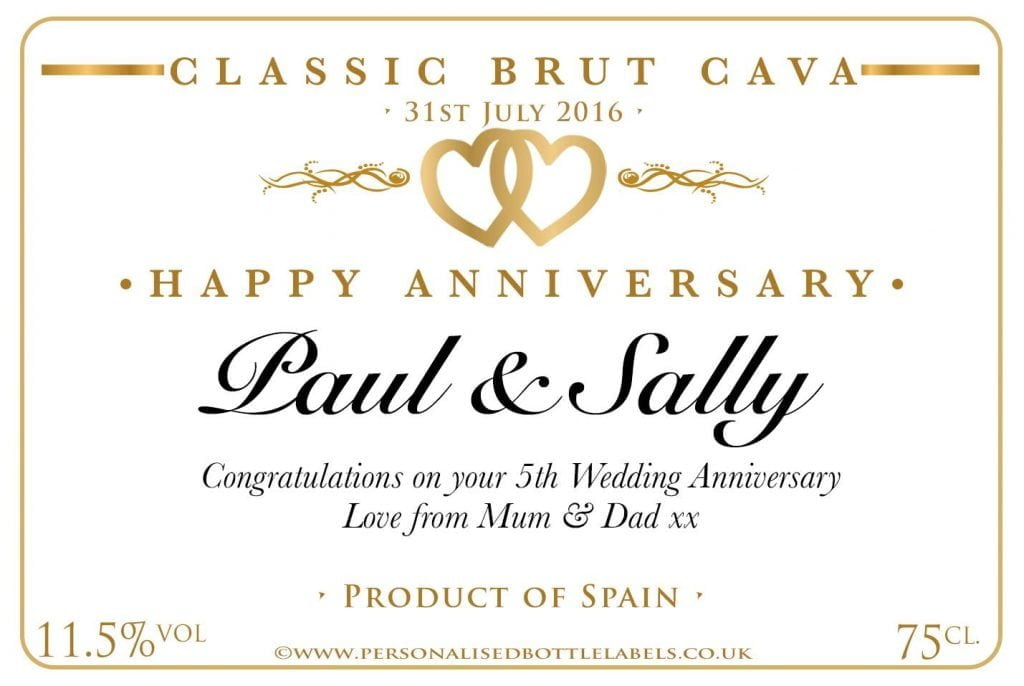 Personalised Cava Labels | Personalised Bottle Labels