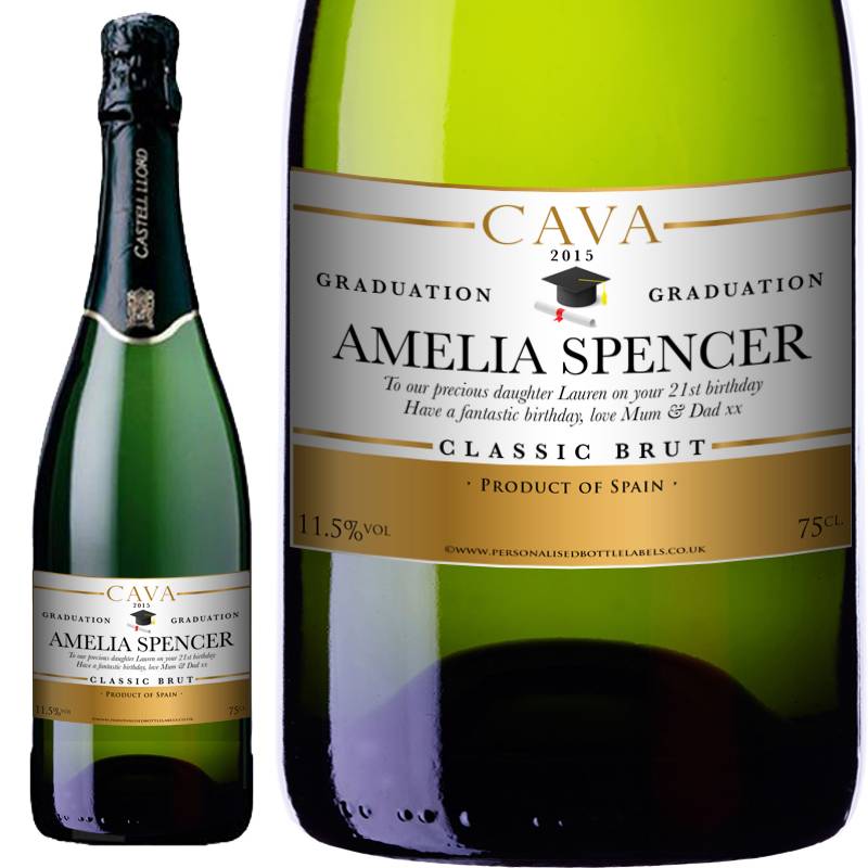 Personalised Graduation Cava | Personalised Bottle Labels