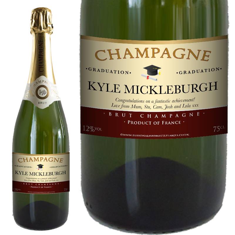 Personalised Graduation Champagne | Personalised Bottle Labels