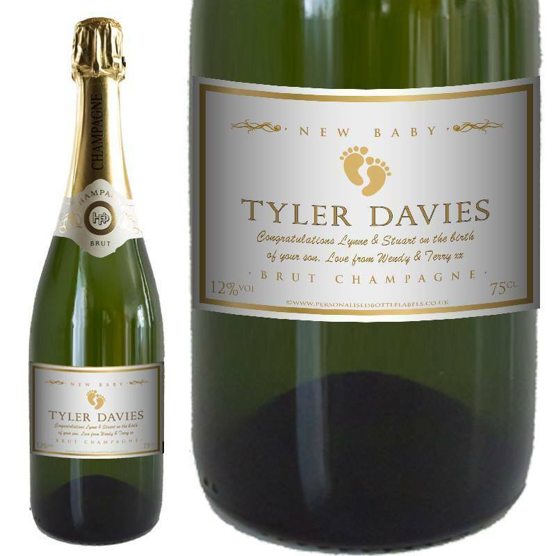Personalised New Baby Champagne | Personalised Bottle Labels