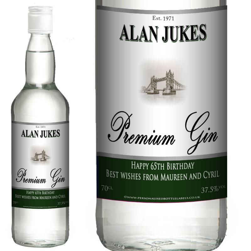 Personalised Gin - Authentic | Personalised Bottle Labels