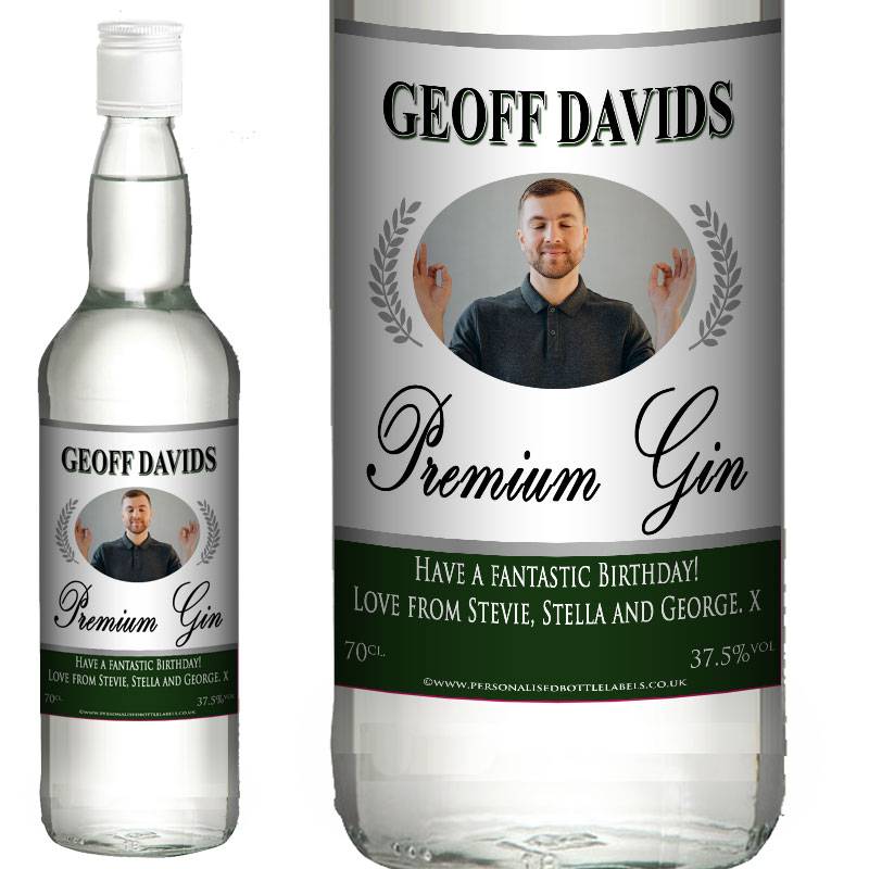 Personalised Photo Gin - Traditional | Personalised Bottle Labels