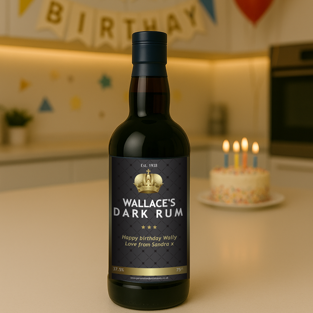 Personalised Dark Rum With Hand Made Truffles Gift Set | Personalised ...