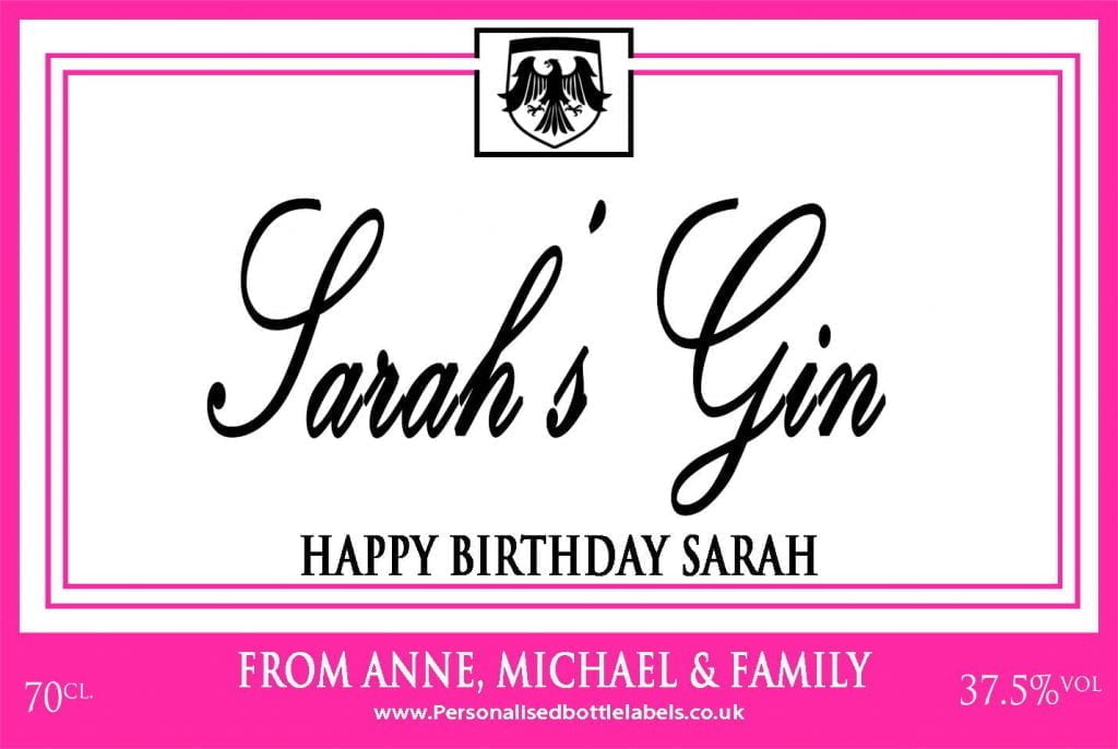 Personalised Gin Labels | Personalised Bottle Labels