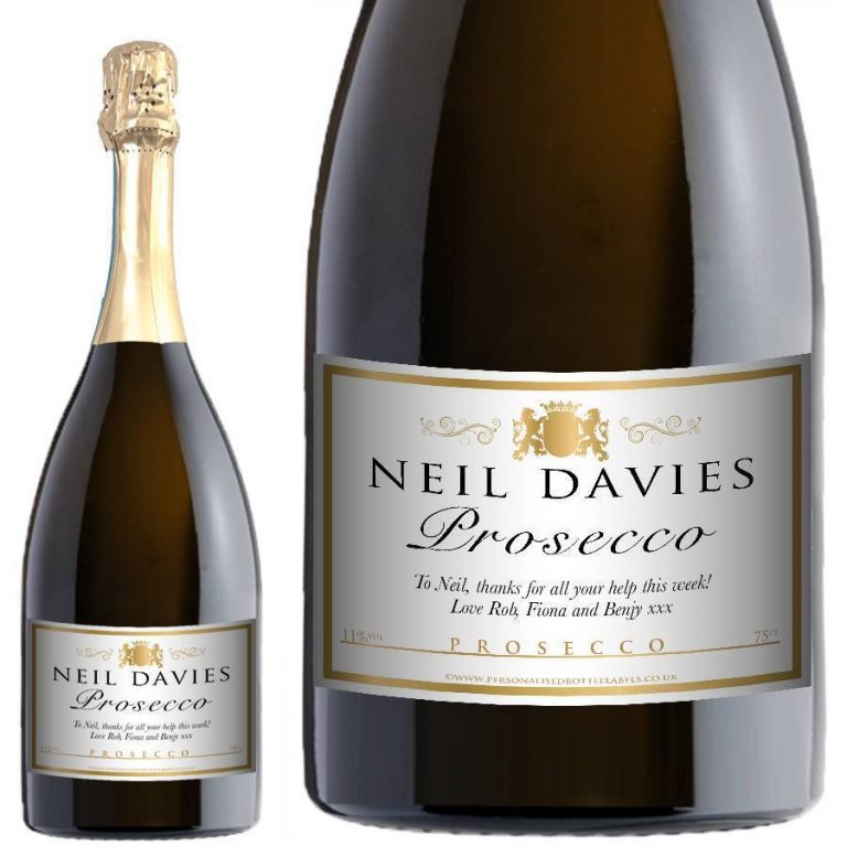 Personalised Prosecco - Classic White | Personalised Bottle Labels