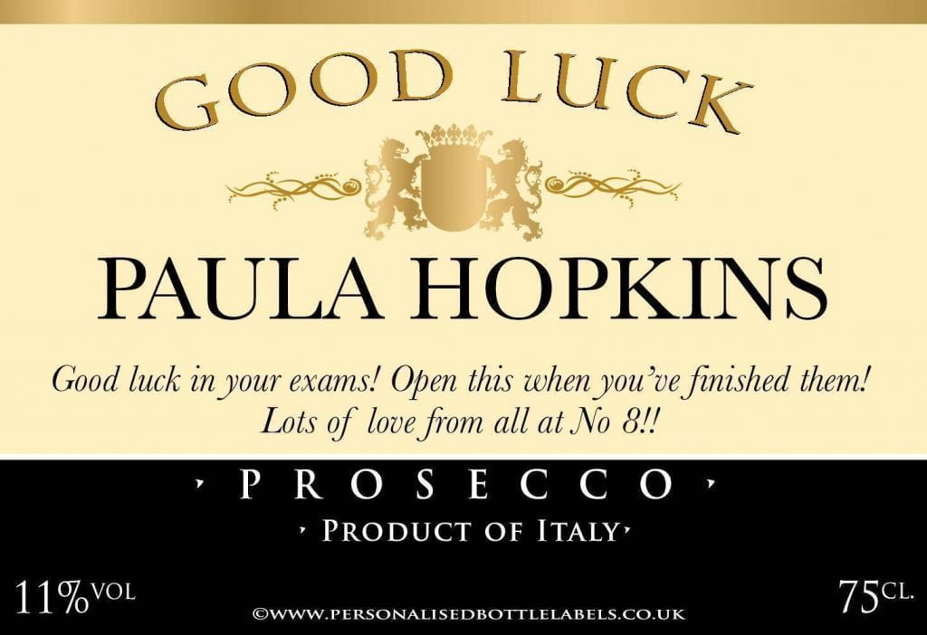 Personalised Prosecco Labels | Personalised Bottle Labels
