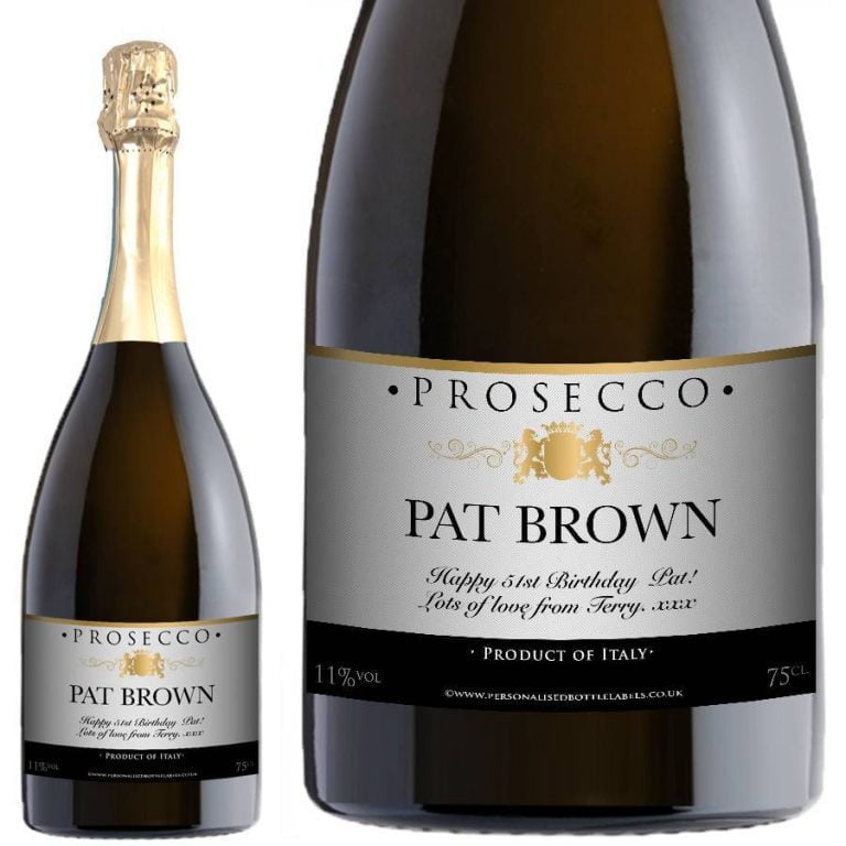 Personalised Prosecco Traditional Grey | Personalised Bottle Labels