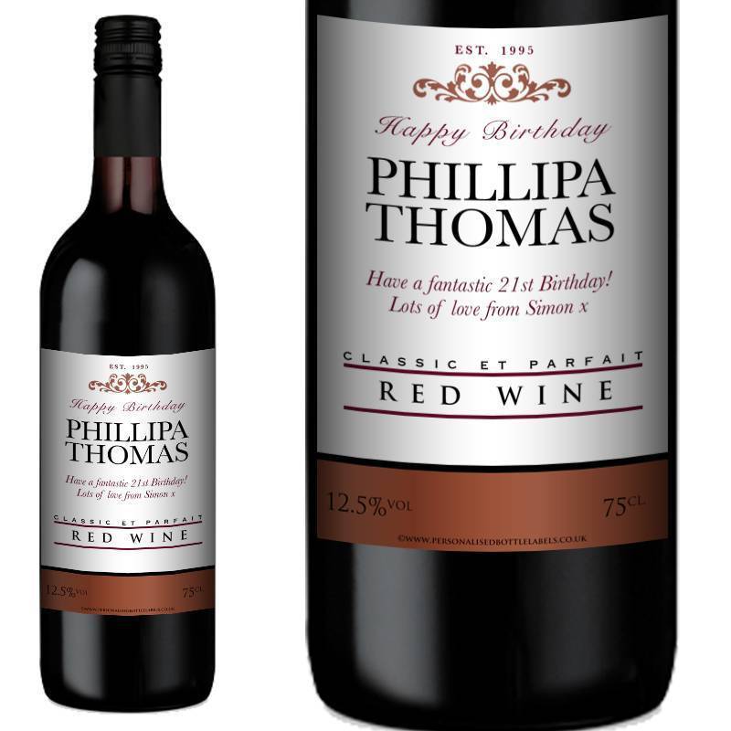 Personalised Red Wine - Any Occasion | Personalised Bottle Labels