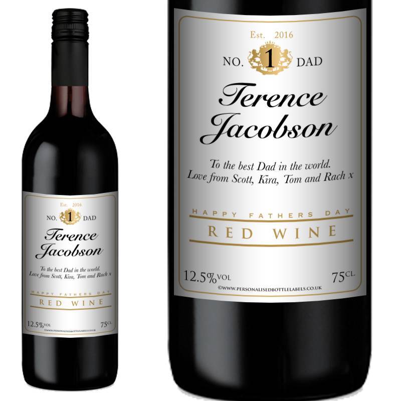 Personalised Red Wine - All Gold | Personalised Bottle Labels