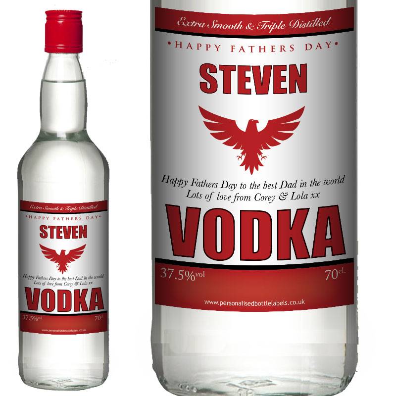 Personalised Fathers Day Vodka | Personalised Bottle Labels
