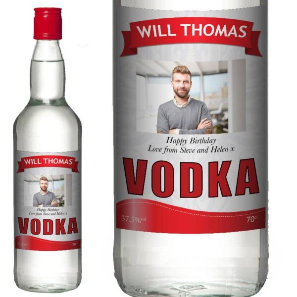 Personalised Vodka With Photo For Any Occasion | Personalised Bottle Labels
