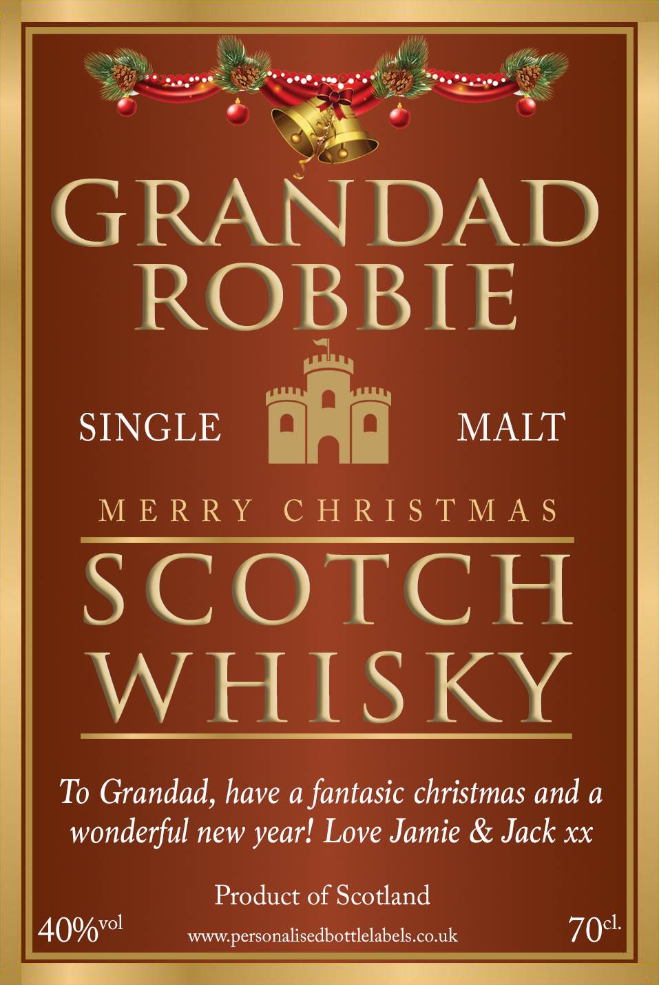 Personalised Whisky Labels | Personalised Bottle Labels