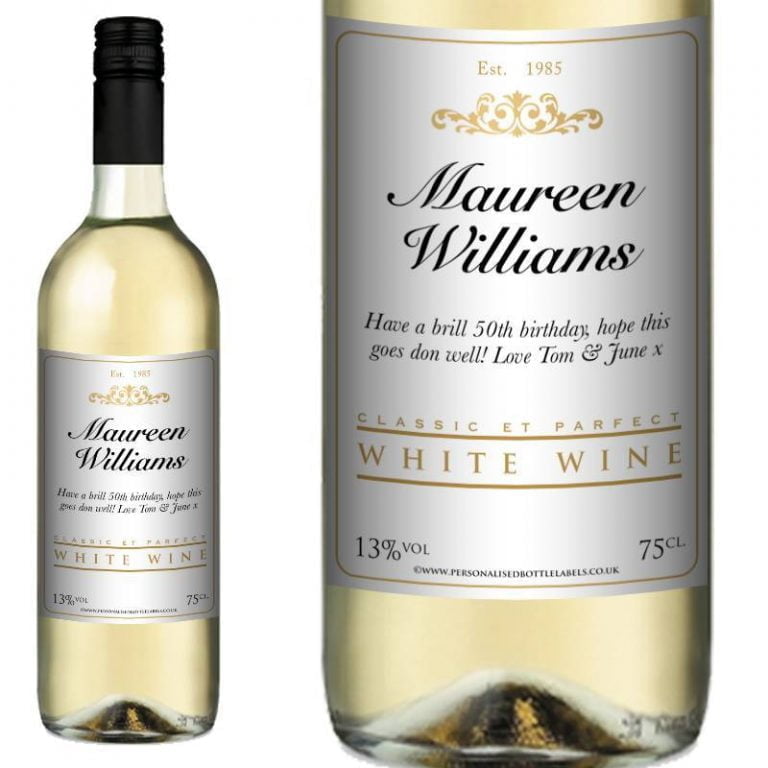 Personalised White Wine - Classic White | Personalised Bottle Labels